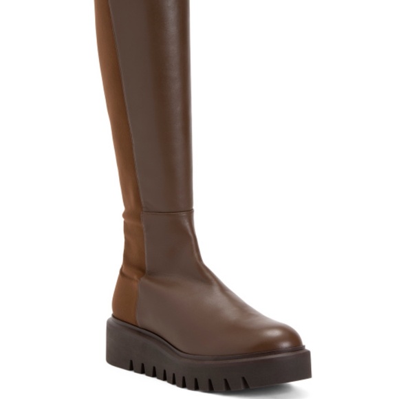 Stuart Weitzman | Shoes | Leather Lug Sole High Shaft Boots From Stuart ...